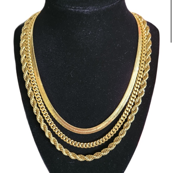 Accessories | Multi Combo Chain 3 In One Necklace | Poshmark